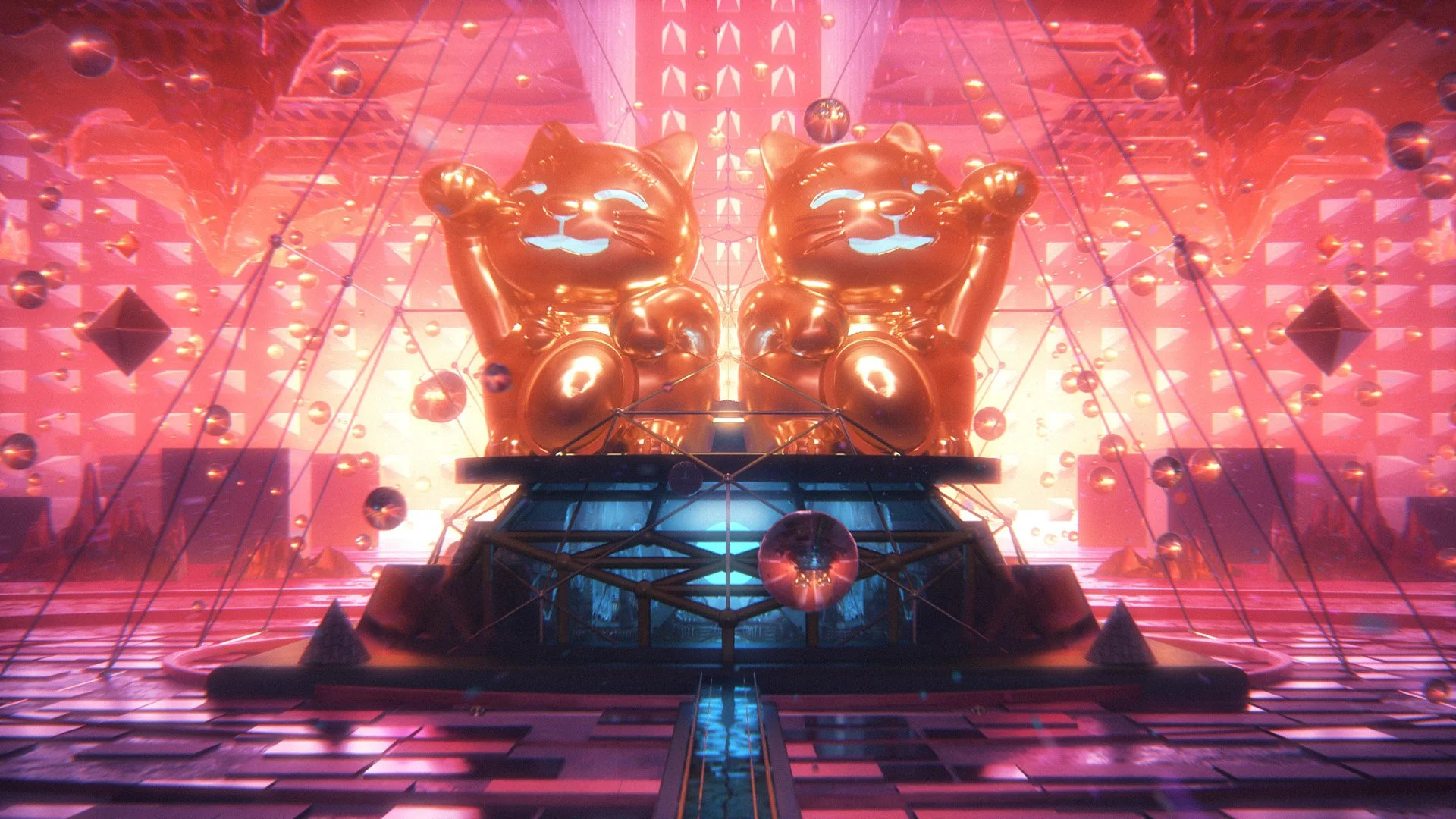 "Coinbase NFT" - Idol Cats 3D CG — saffron ember - blaise hossain - motion design & visual effects