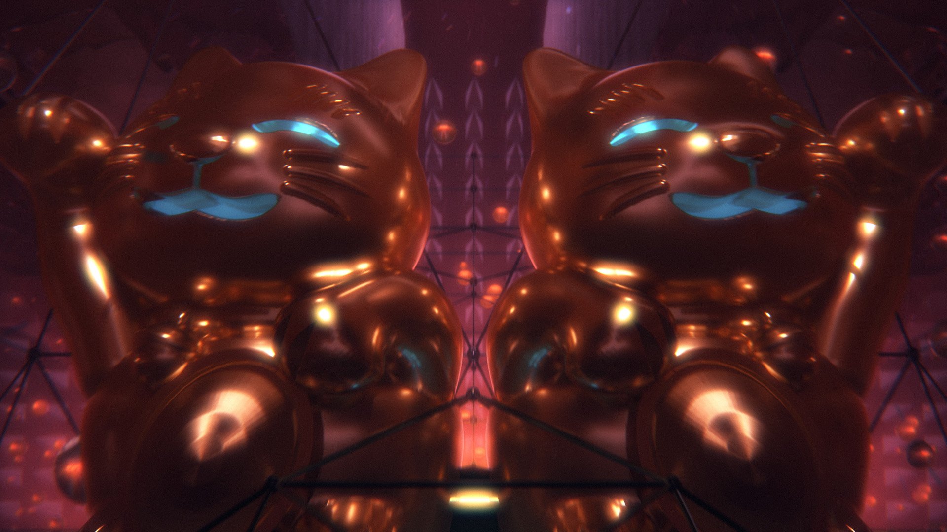 "Coinbase NFT" - Idol Cats 3D CG — saffron ember - blaise hossain - motion design & visual effects