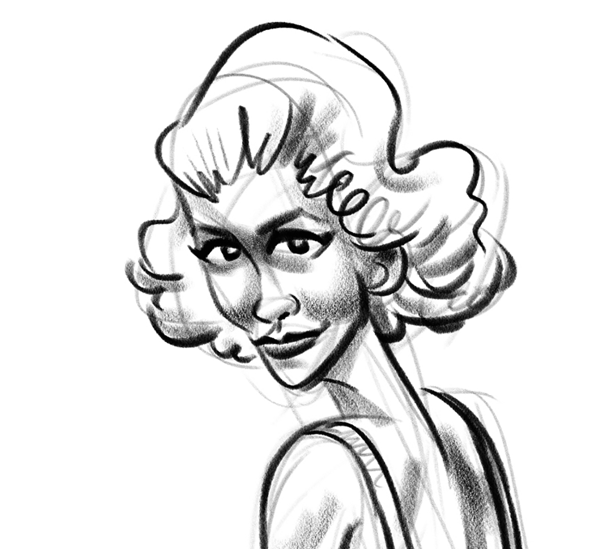 Vintage Lady Drawing