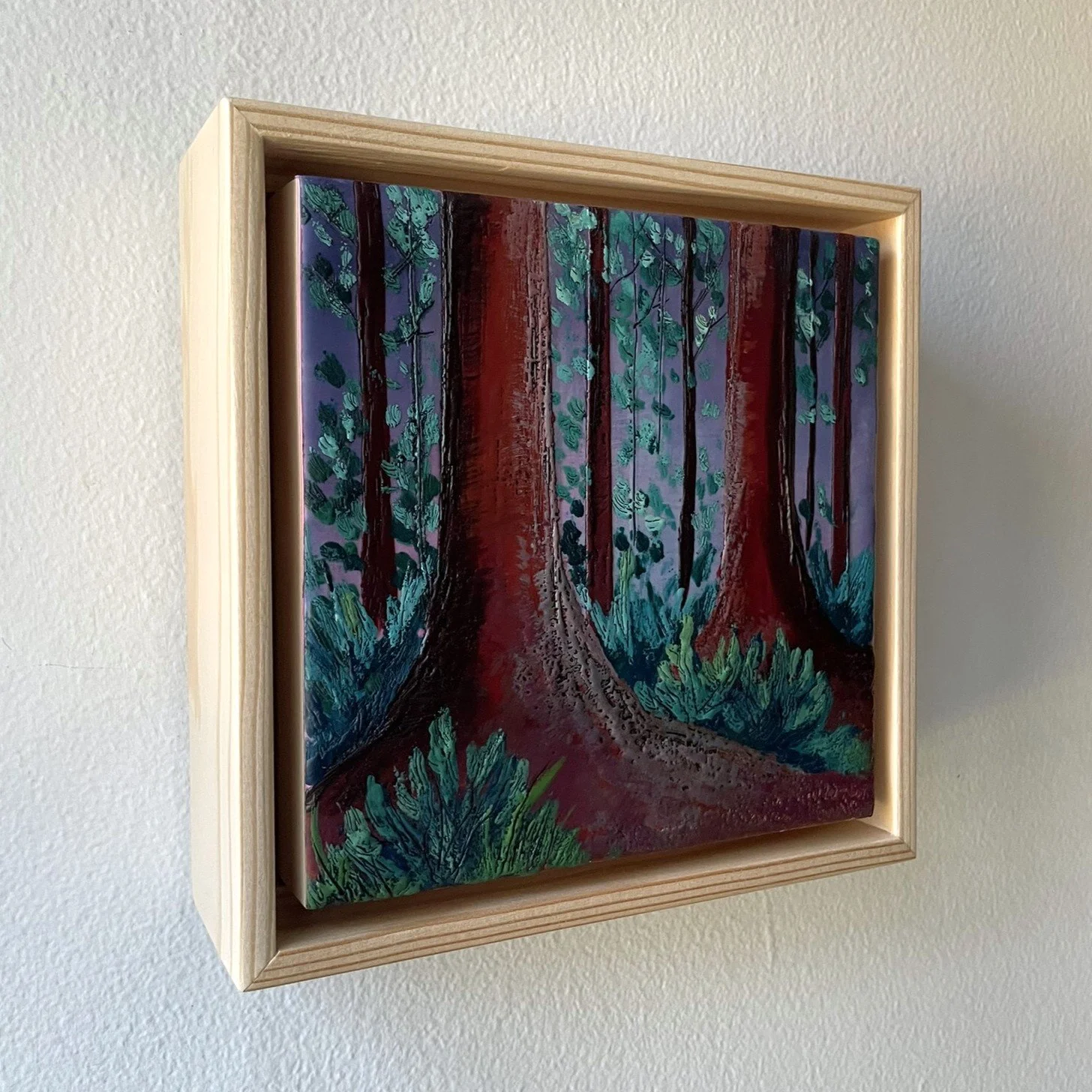 Night Aura I - Original Framed 6x6 Encaustic Painting — Sarah Starling