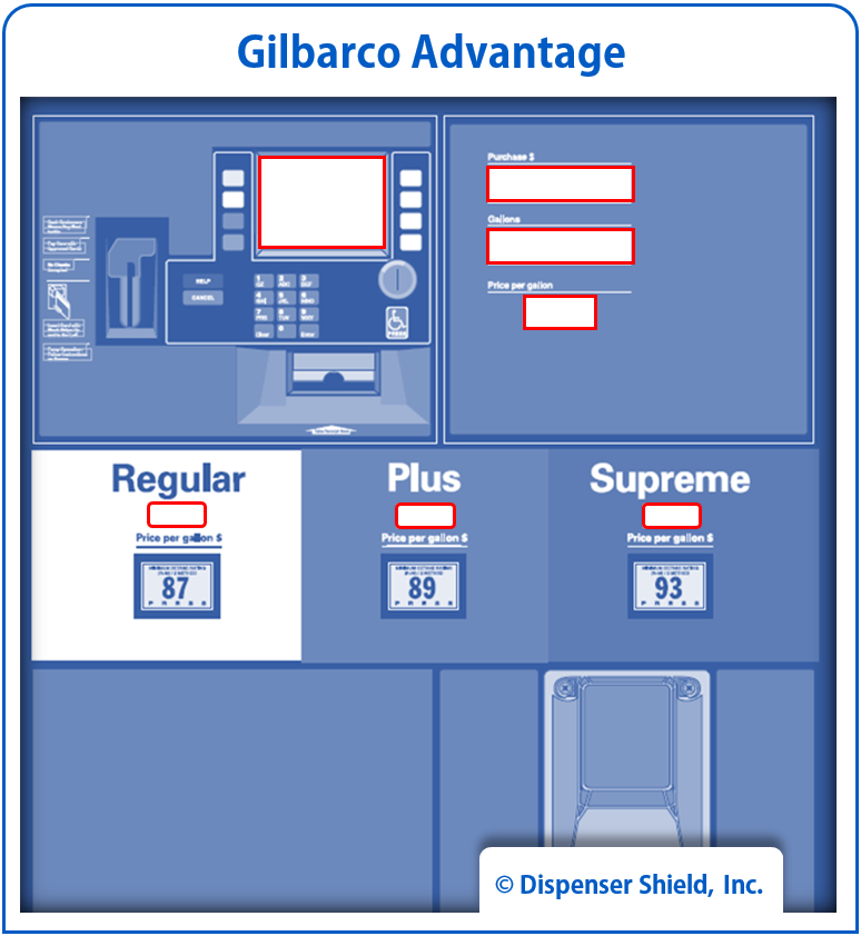 Gilbarco Advantage B78 — DISPENSER SHIELD® Graffiti & UV Protection