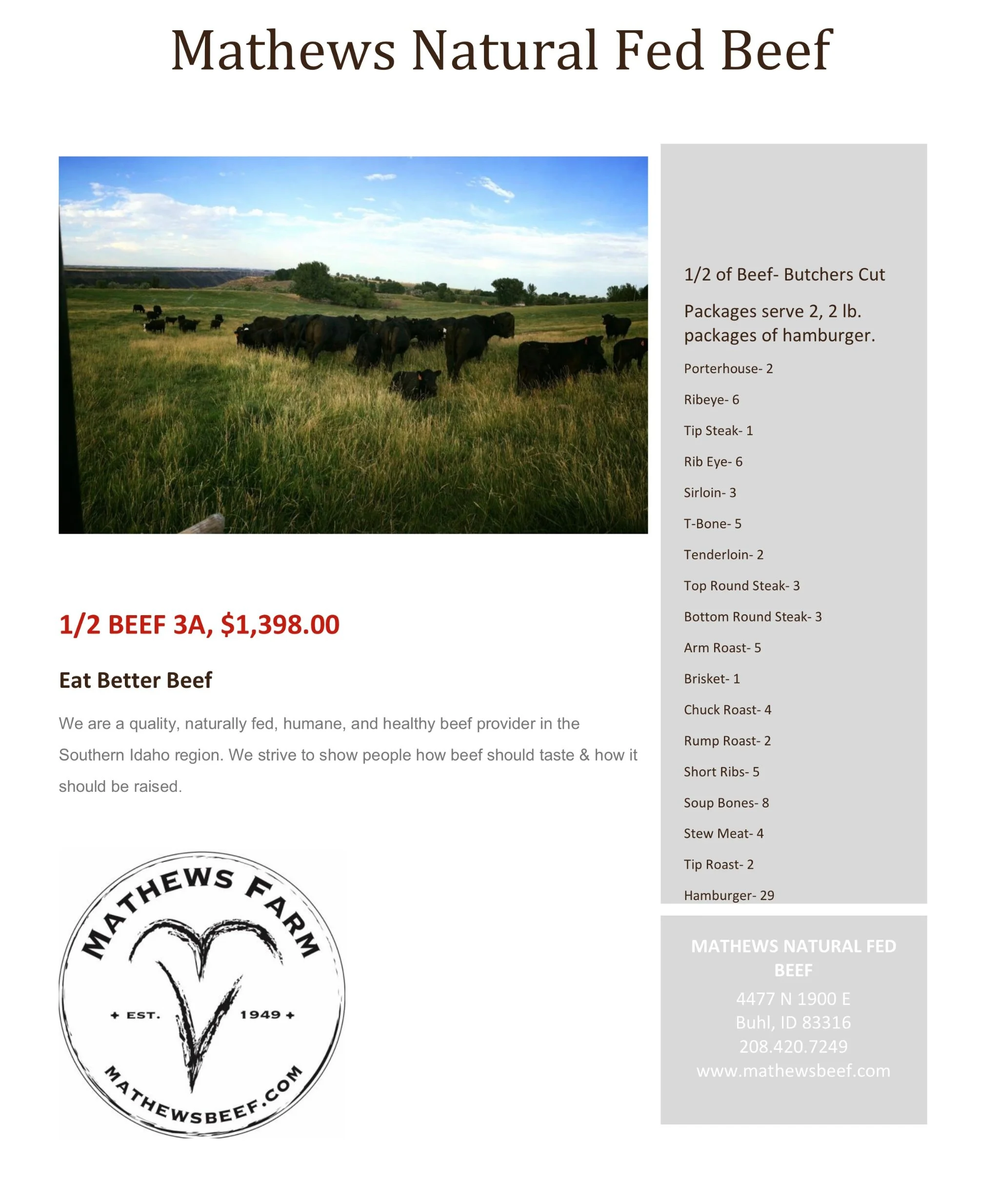 Purchasing — Mathews Beef