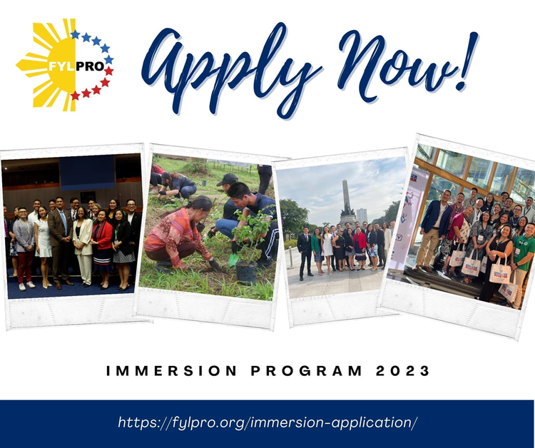 Invitation to 2023 FYLPRO Immersion Program in the Philippines ...