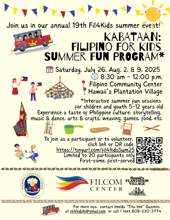 Kabataan: Filipino For Kids Summer Fun Program — Positively Filipino ...