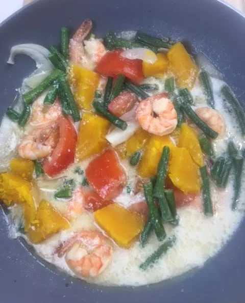 The Happy Home Cook: Gulay sa Gata (Squash and Green Beans in Coconut ...