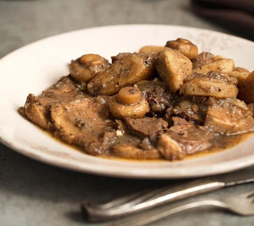 The Happy Home Cook: Lengua con Champignon and Mushroom-Butter Sauce ...