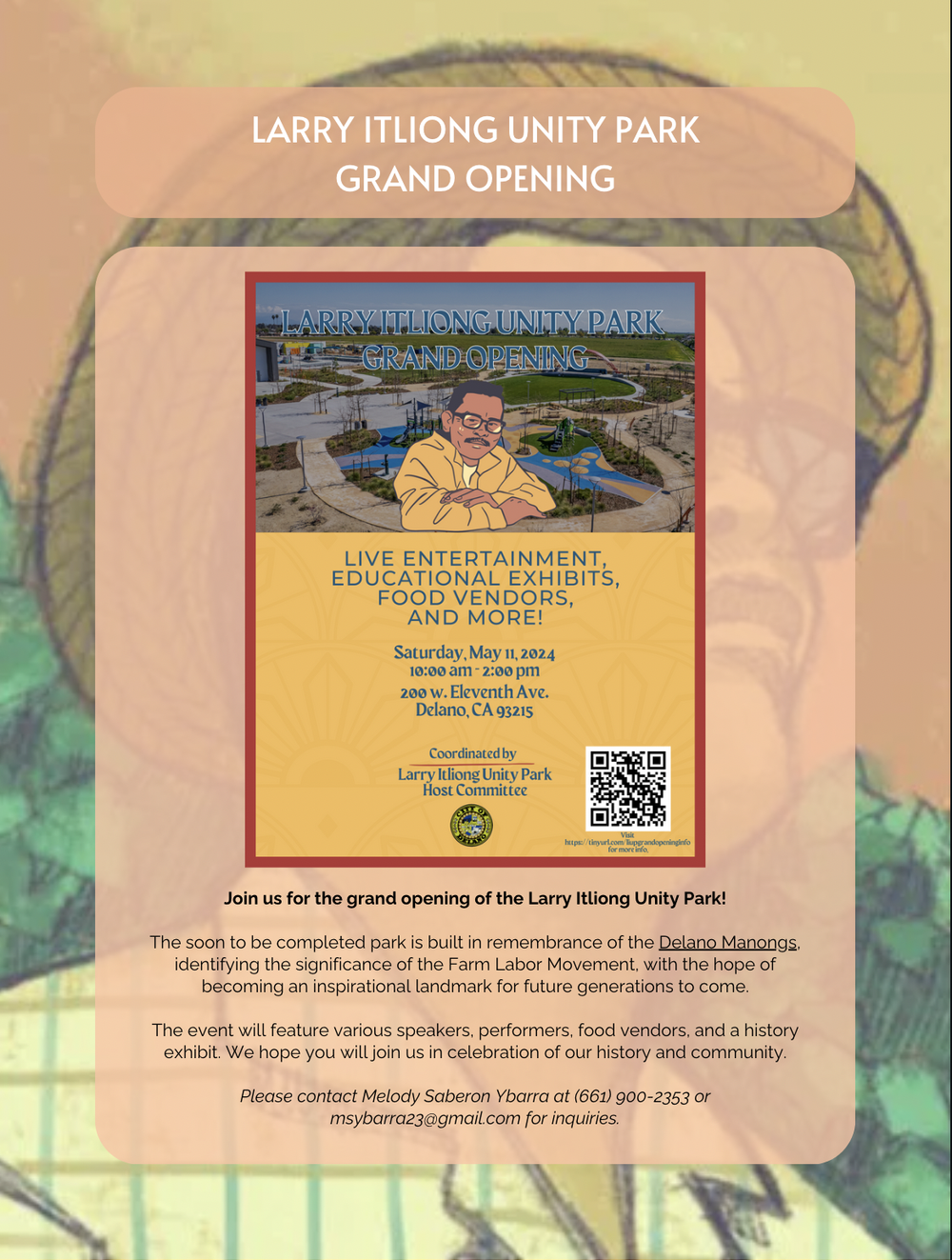 Larry Itliong Unity Park Grand Opening — Positively Filipino | Online ...