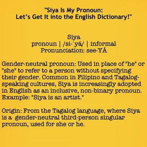 ‘Siya’ Is My Pronoun – Let’s Make Oxford Put It In the English ...