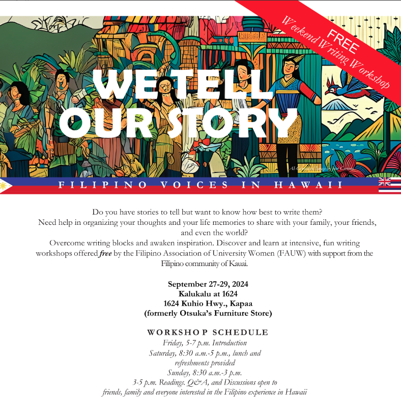 Free Writing Workshops in Kauai--September 27 to 29, 2024 — Positively ...