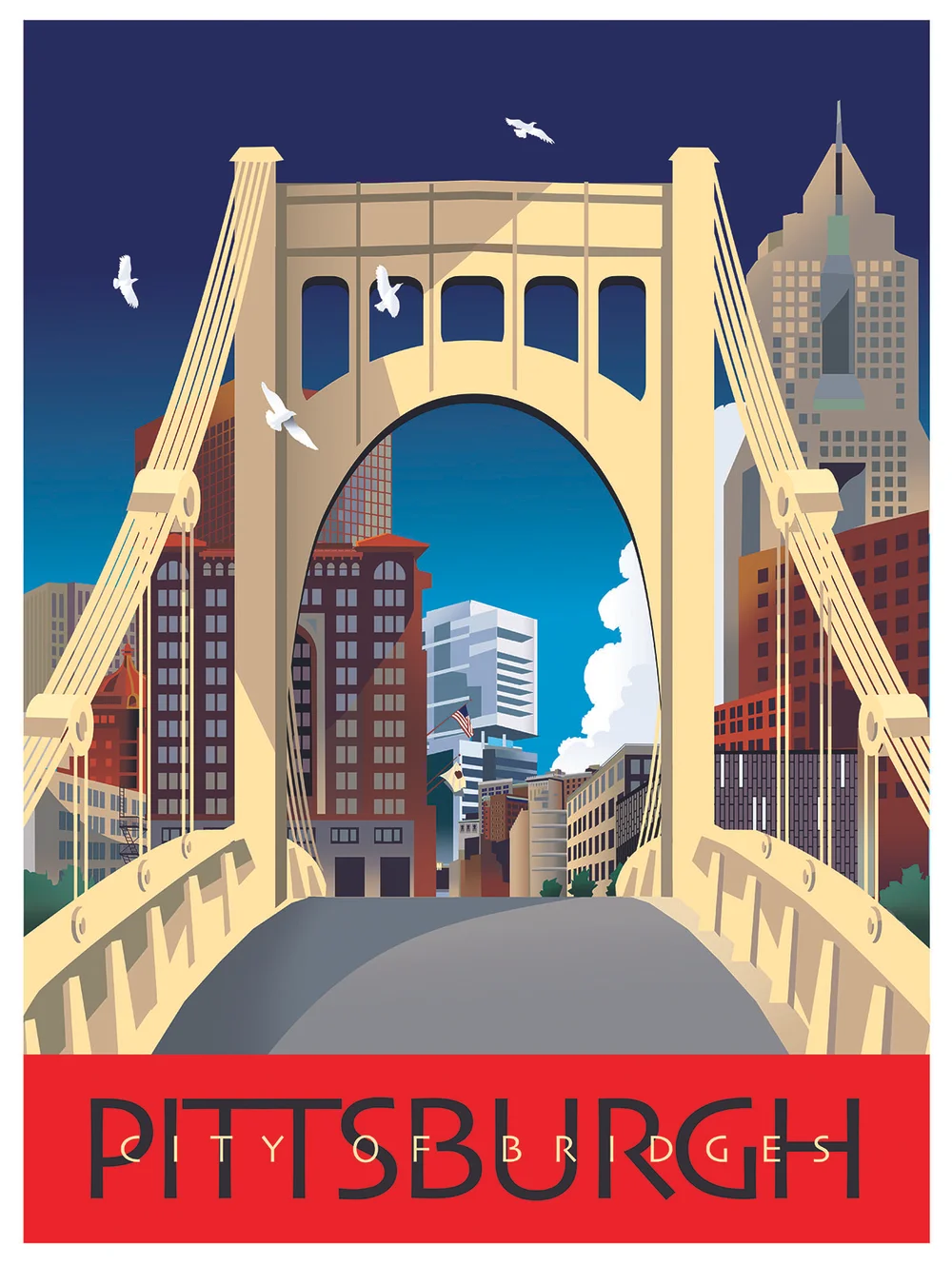 Pittsburgh City of Bridges Poster Available online — DAN WINTERMANTEL