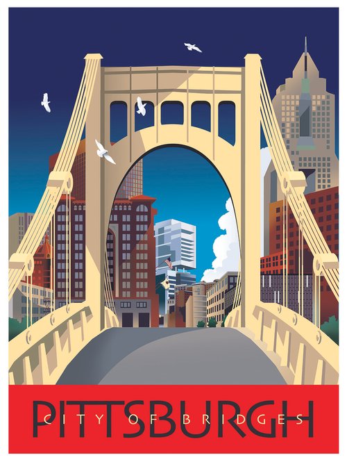 Pittsburgh City of Bridges Poster Available online — DAN WINTERMANTEL