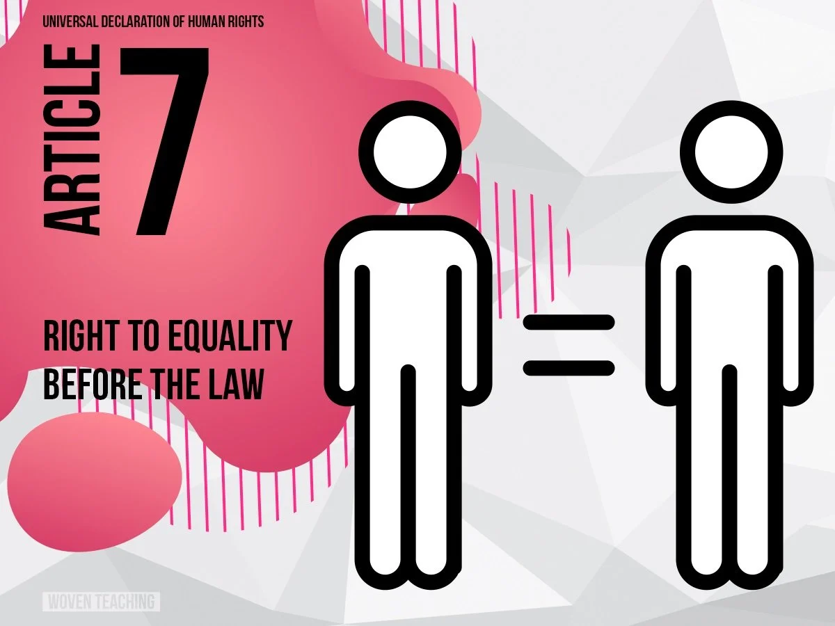 Universal Declaration of Human Rights: Article 7 — Woven Teaching