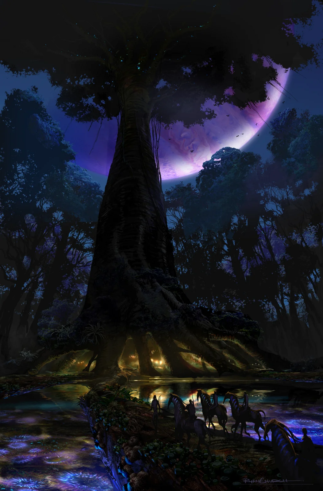 Hometree concept art by Ryan Church : r/Avatar