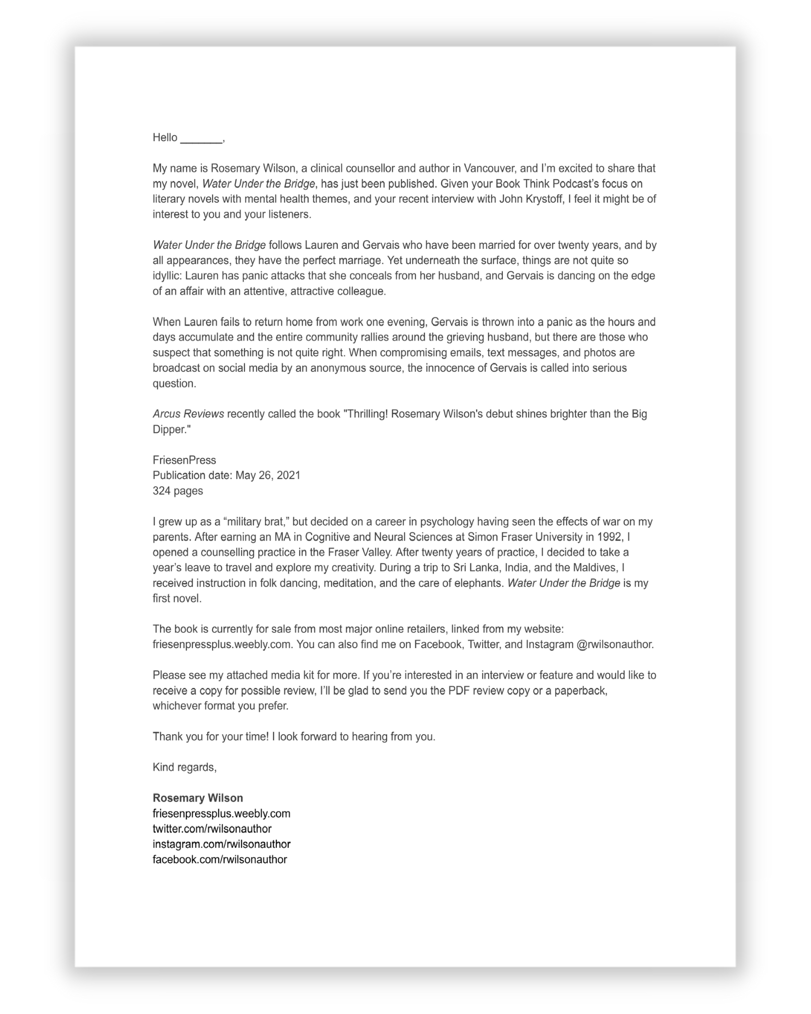 How To Write The Best Query Letter To Media And Reviewers With Templates Friesenpress