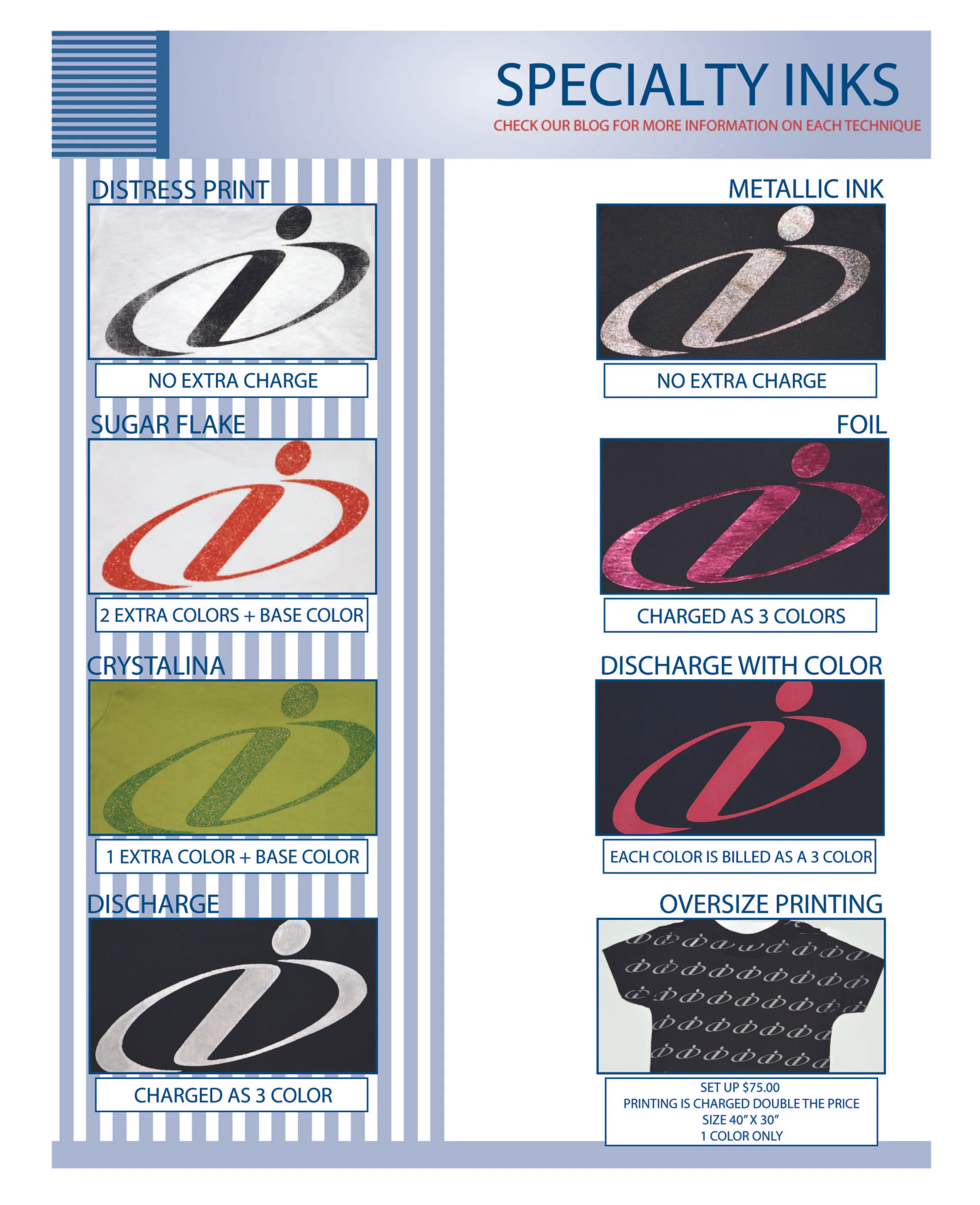 Price List And Forms — Info Screen Printing & Graphics