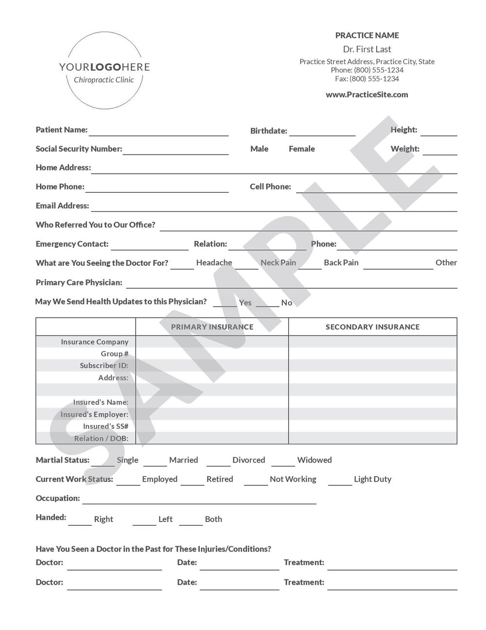 Chiropractic Forms