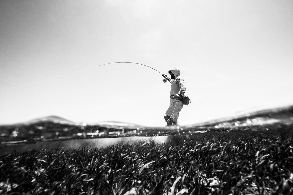 Fly Fishing Black And White Art