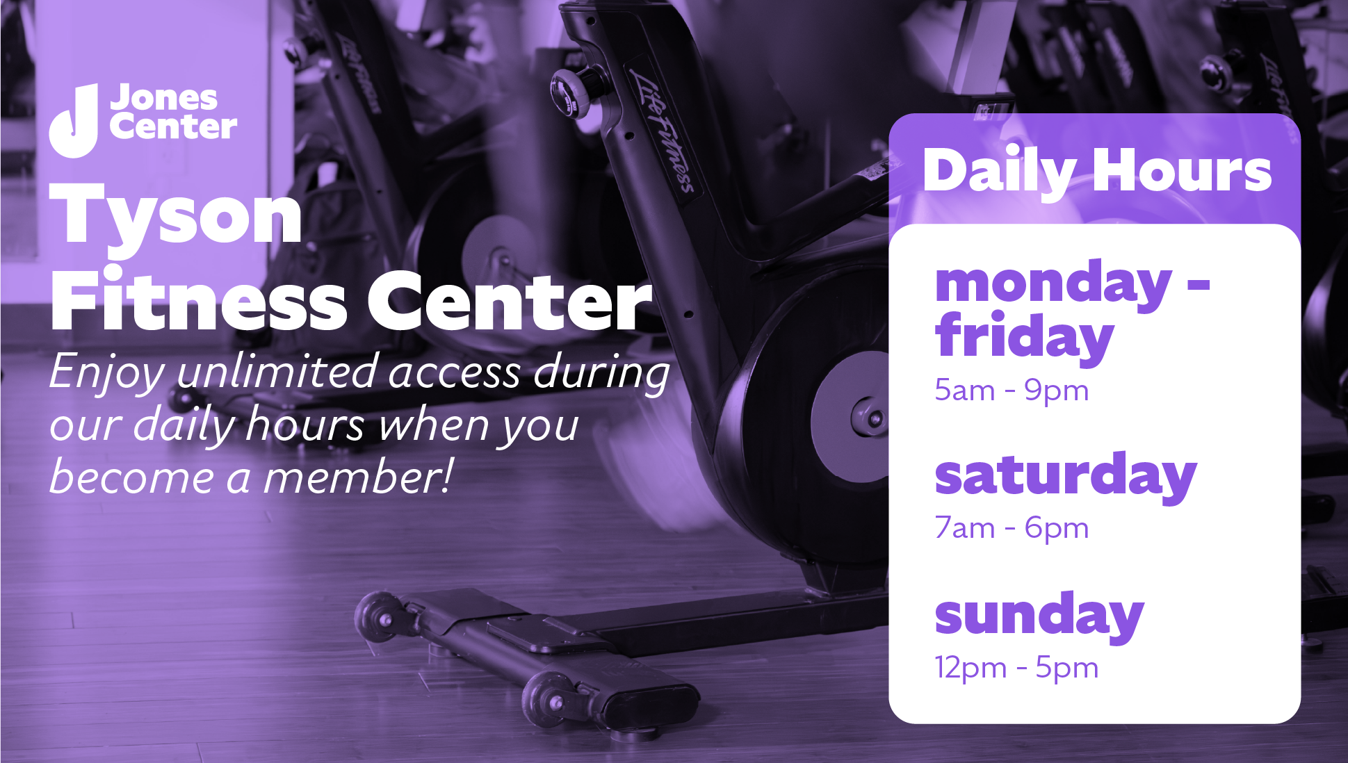Activity Schedule & Day Passes — Jones Center