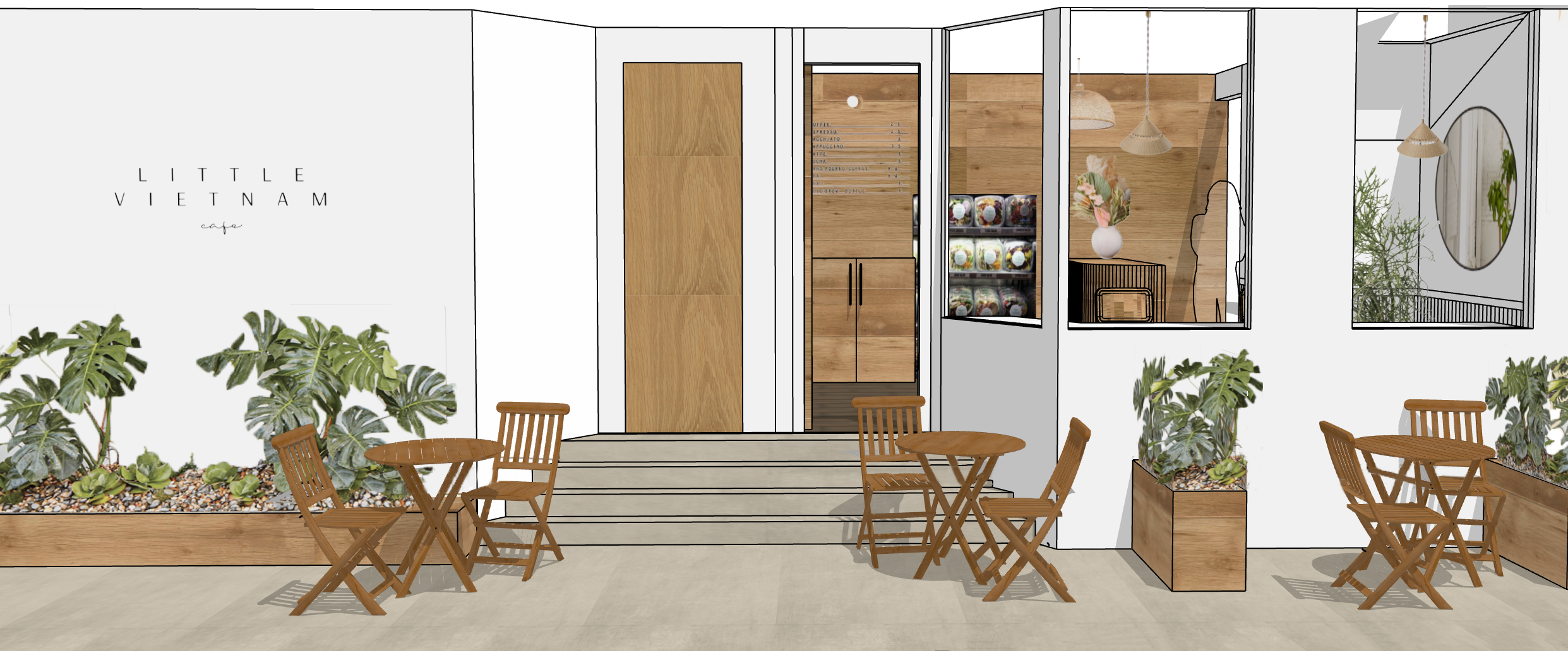 Cafe Exterior Design