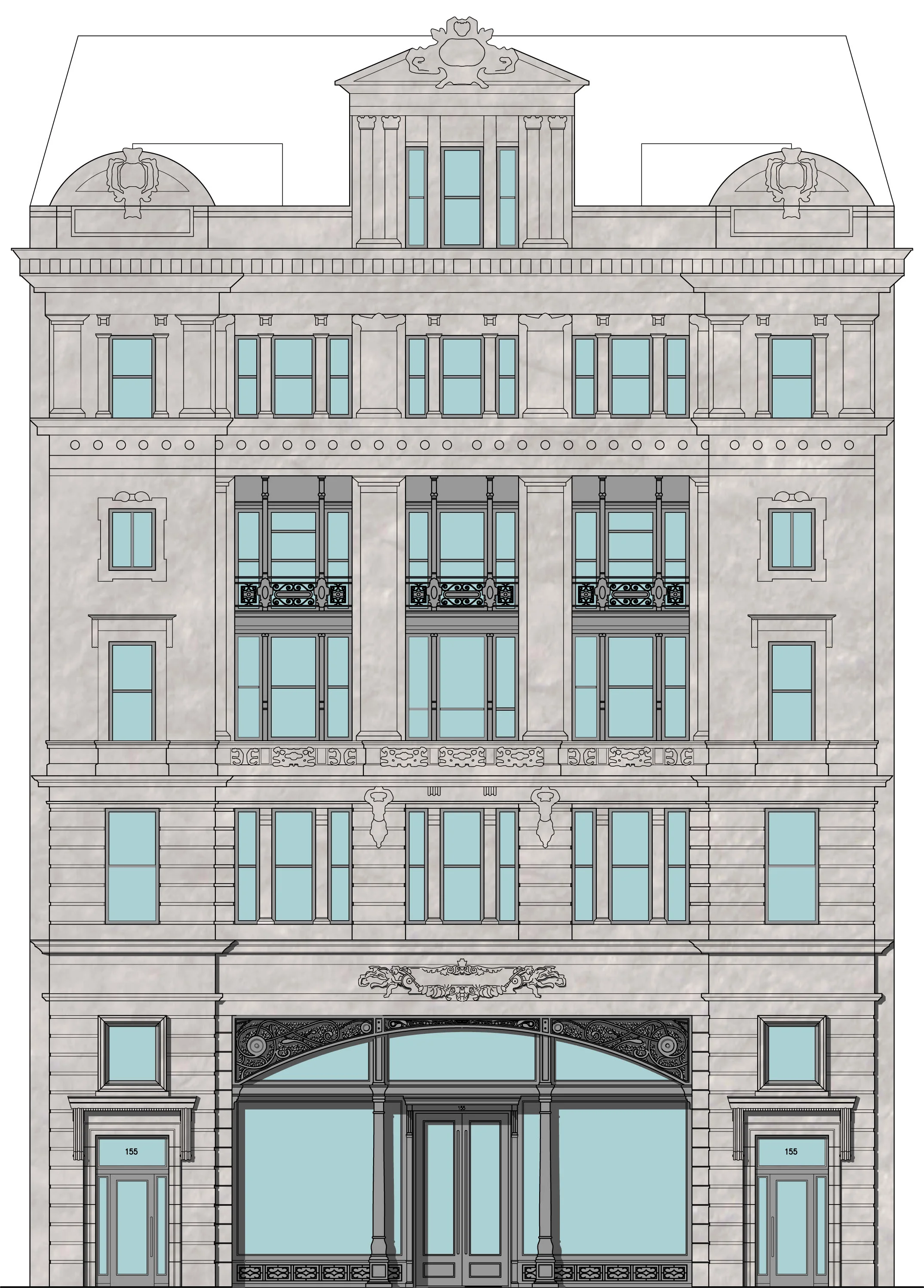 Modern Storefront Elevation