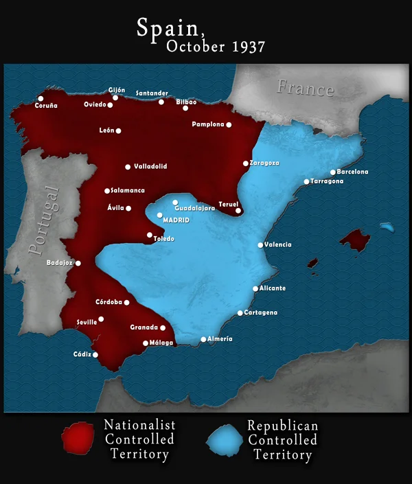 Spanish Civil War Maps — History is Now Magazine, Podcasts, Blog and ...