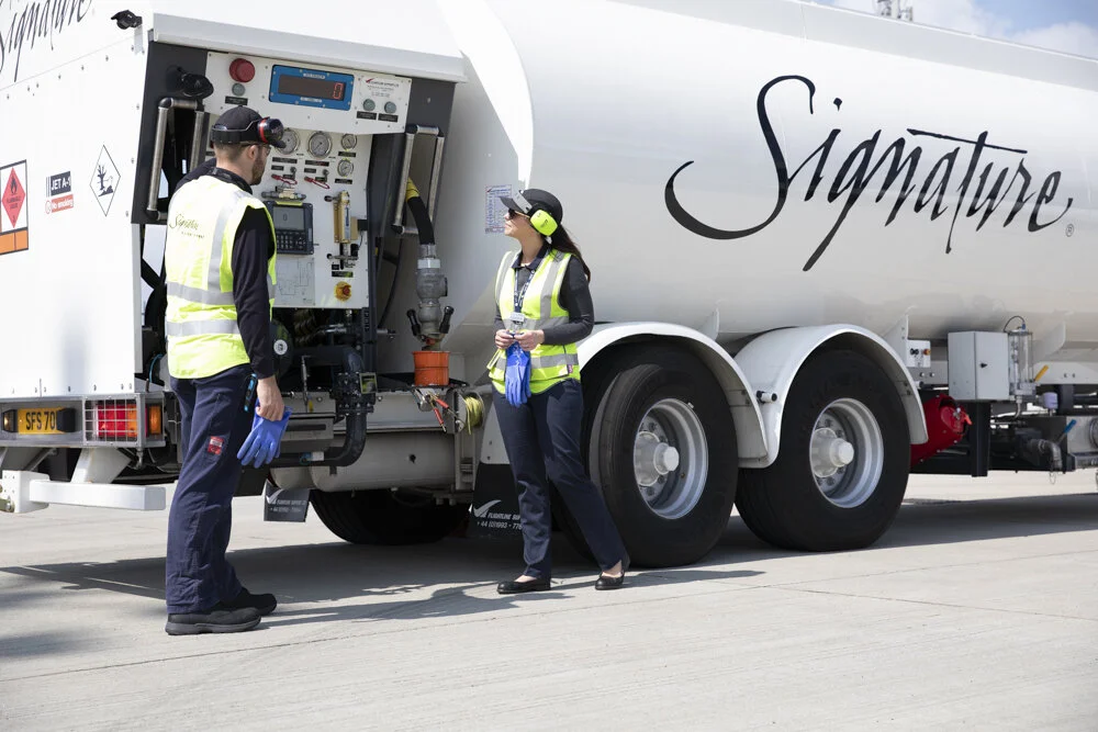 At work in the airport with Signature Aviation