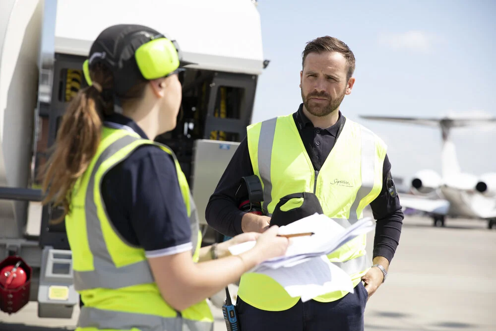At work in the airport with Signature Aviation