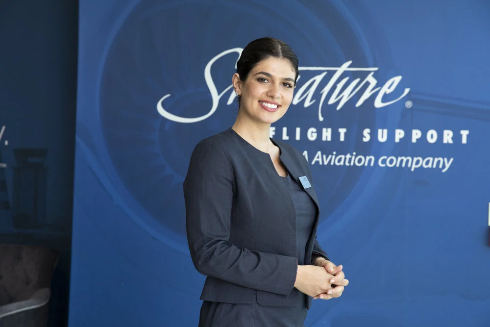 At work in the airport with Signature Aviation