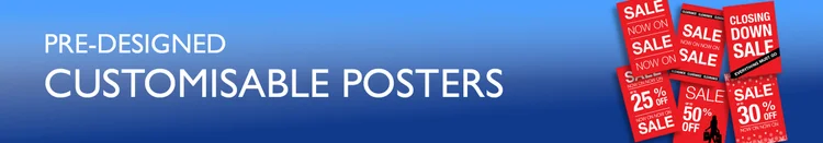 Pre-Designed Customisable Posters | Poster Pigeon UK