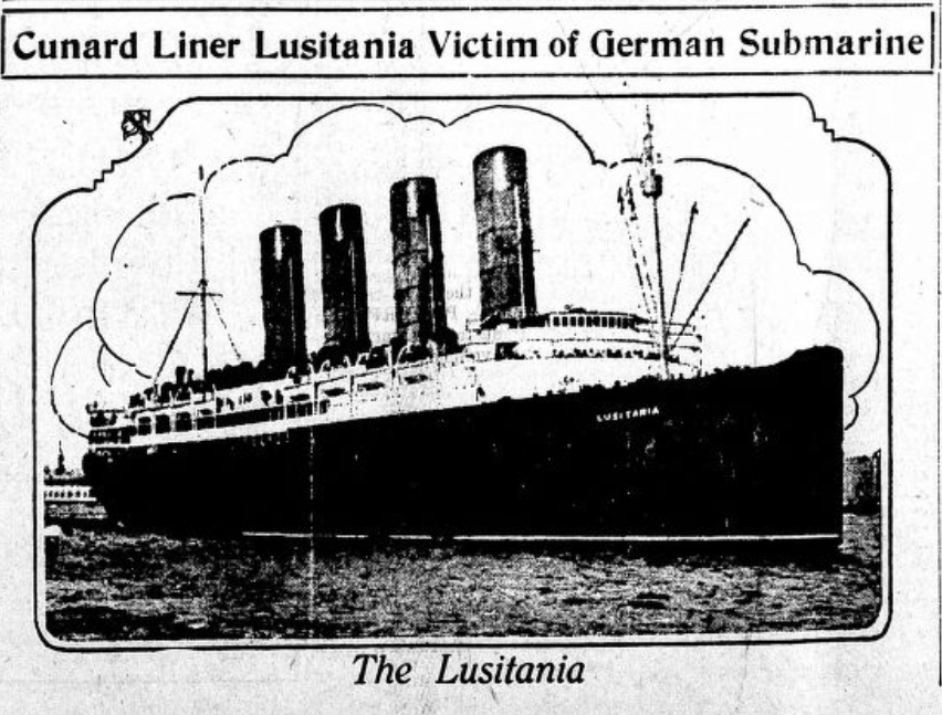 German U Boat Ww1 Lusitania