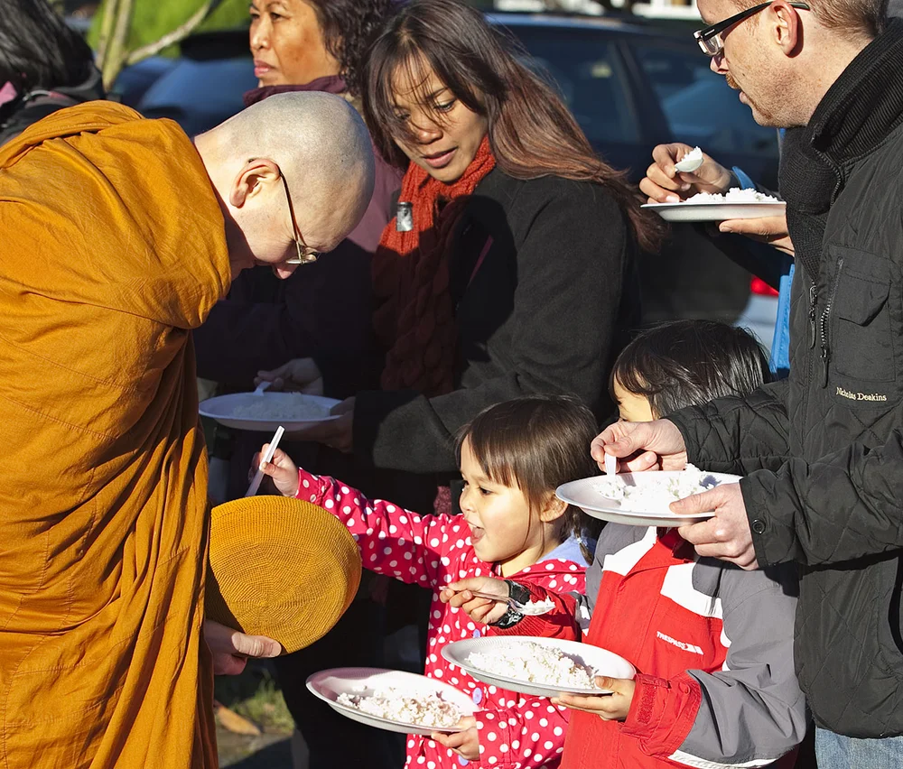 Food Offering — Temple Forest Monastery
