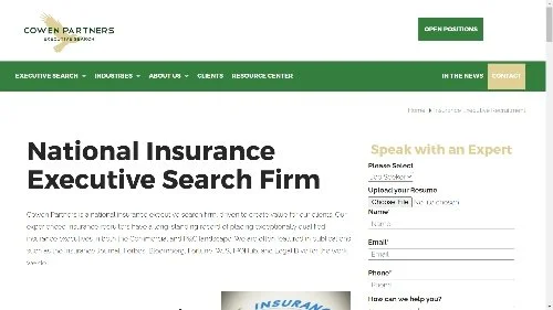 July 2025: Top 22 Insurance Executive Search Firms — Jake Jorgovan