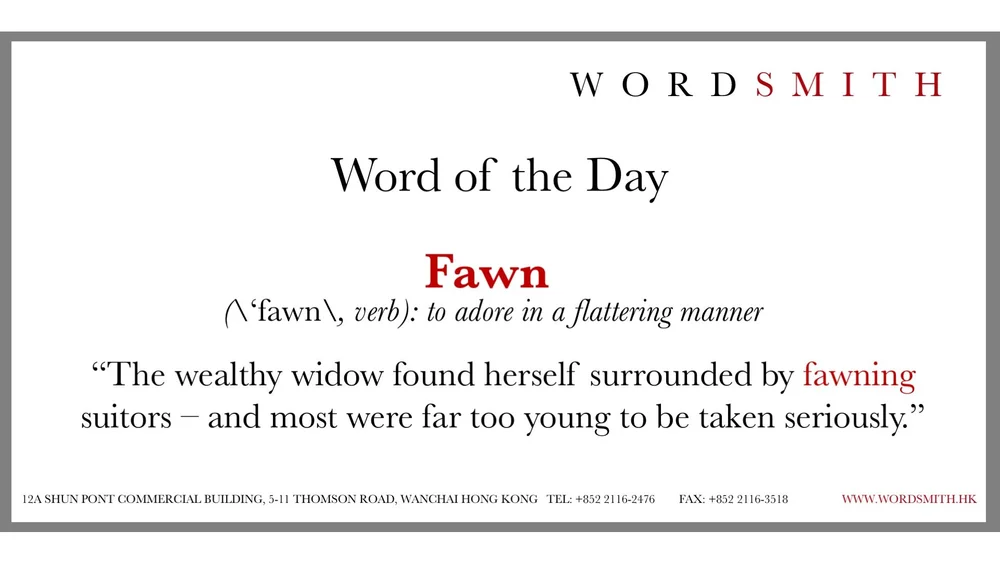 Word of the Day — Wordsmith - Copywriting and Speechwriting in Hong Kong