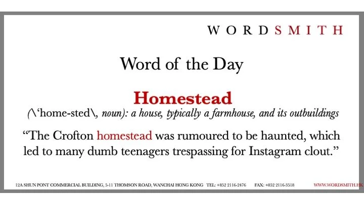 Word of the Day — Wordsmith - Copywriting and Speechwriting in Hong Kong