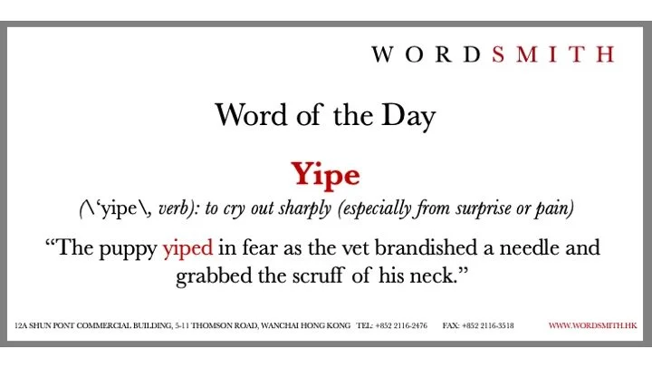 Word of the Day — Wordsmith - Copywriting and Speechwriting in Hong Kong