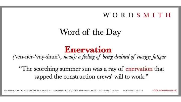 Word of the Day — Wordsmith - Copywriting and Speechwriting in Hong Kong