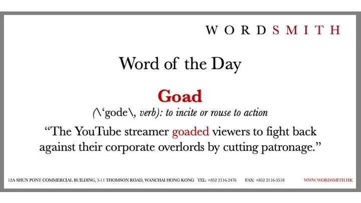 Word of the Day — Wordsmith - Copywriting and Speechwriting in Hong Kong