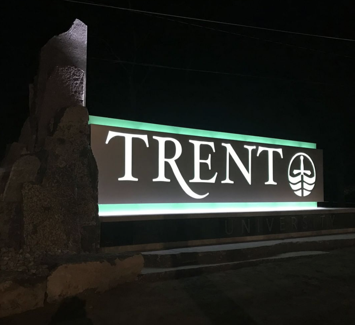 Trent U's New Sign Is Lit — PtboCanada