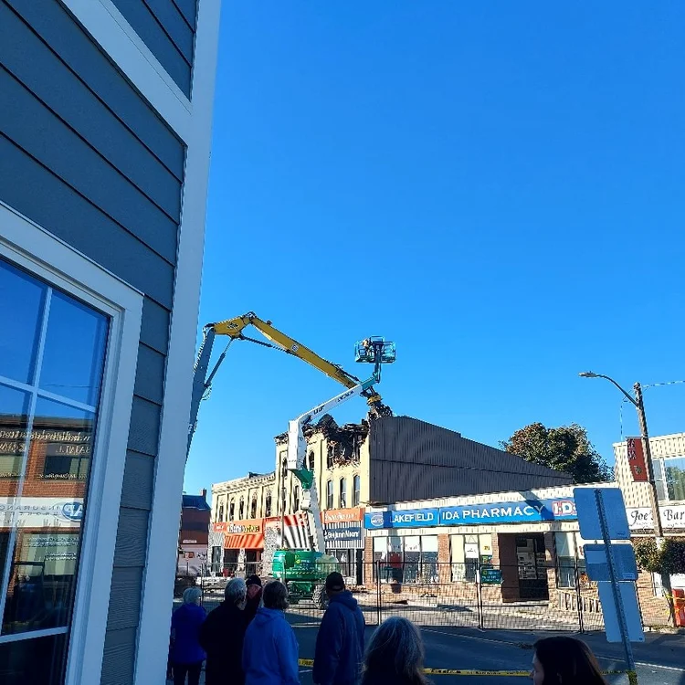 Demolition Underway From Lakefield Home Hardware Fire Aftermath ...