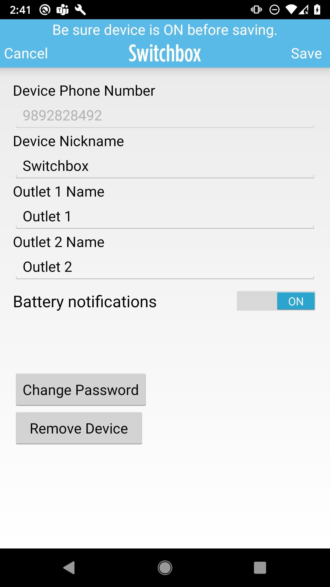 Android App — SwitchBox