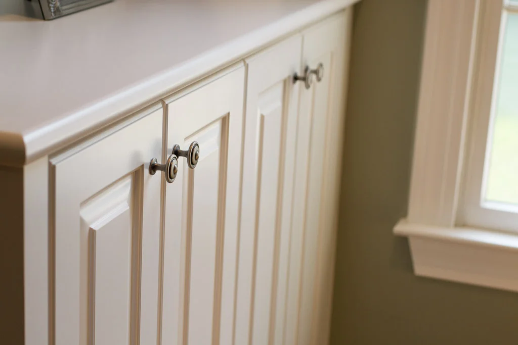 Cosgrove White Built In Bookshelves and Mantle — Sylvester Cabinetry