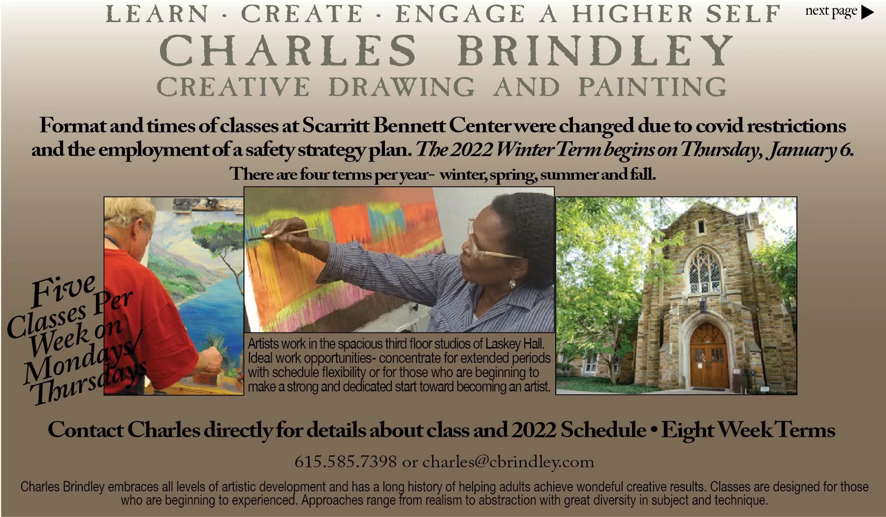 Classes — Charles Brindley