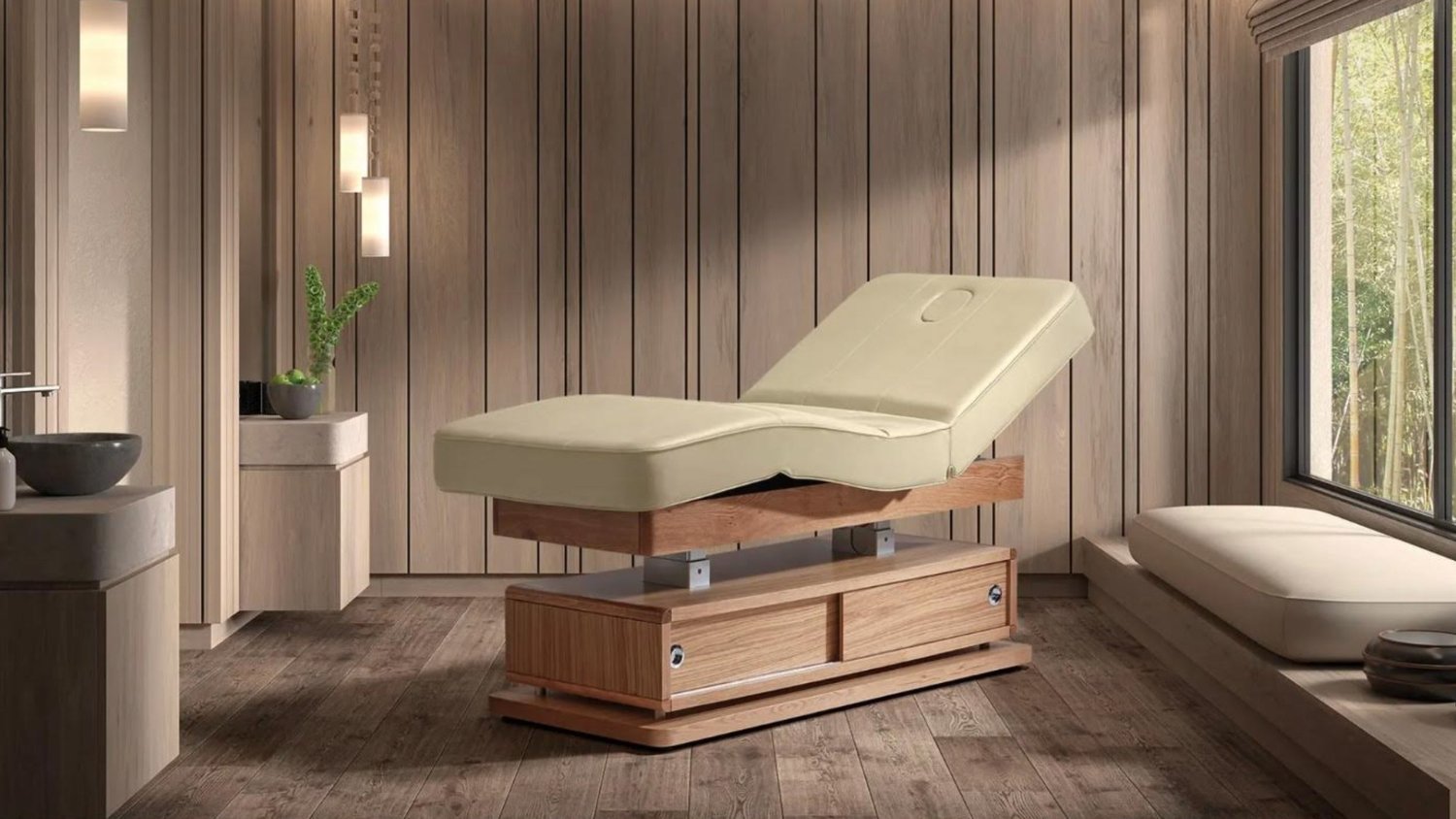 Luxury Massage Tables: Both heated and electric beds