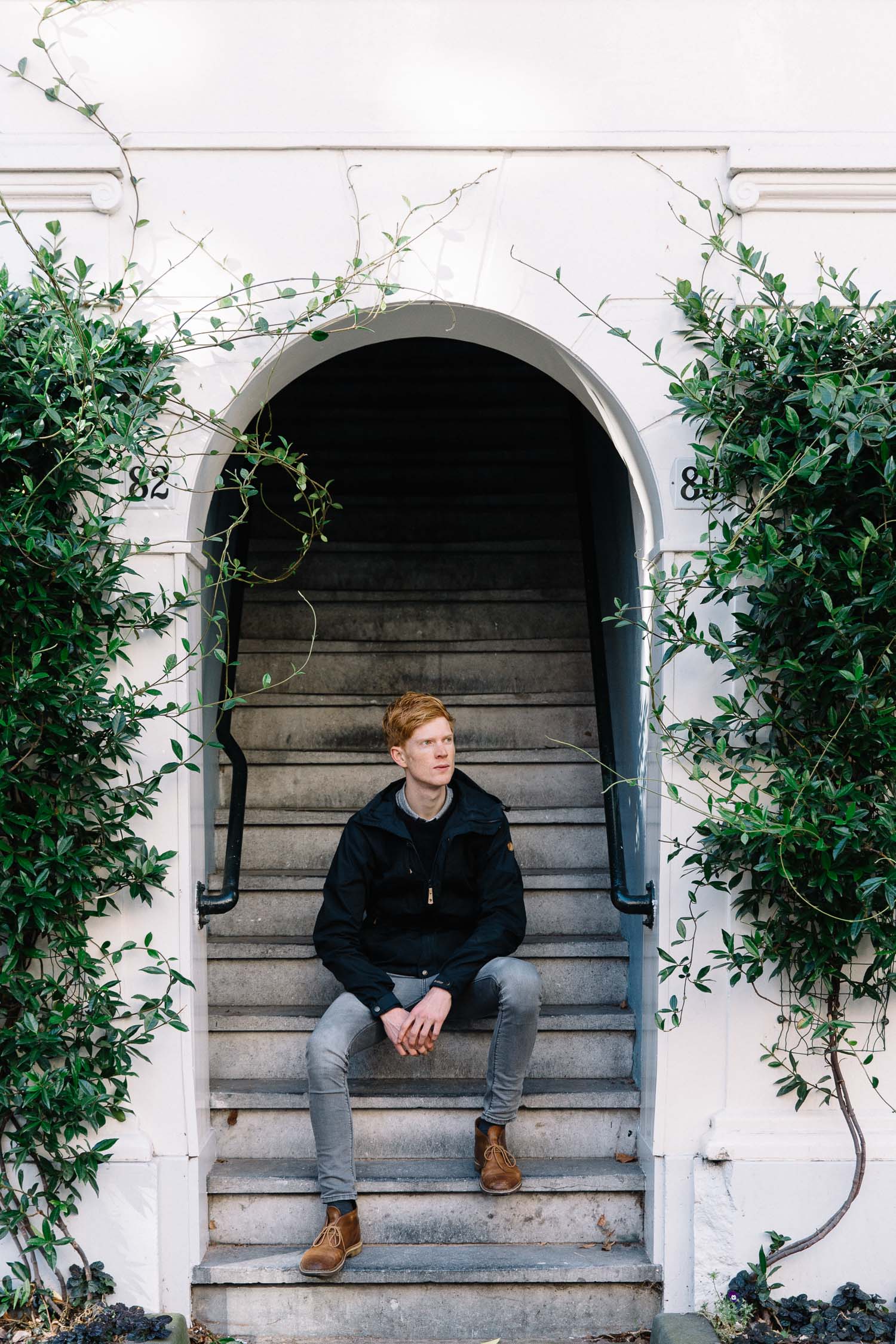 An autumn morning walk with Sander | portrait — On a hazy morning