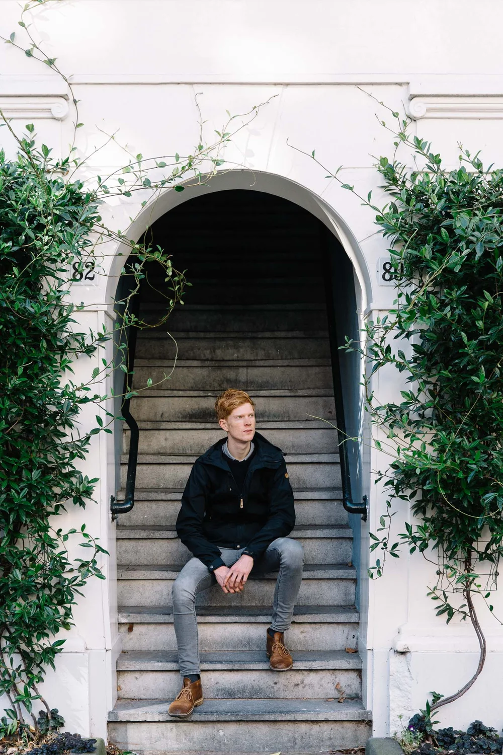 An autumn morning walk with Sander | portrait — On a hazy morning