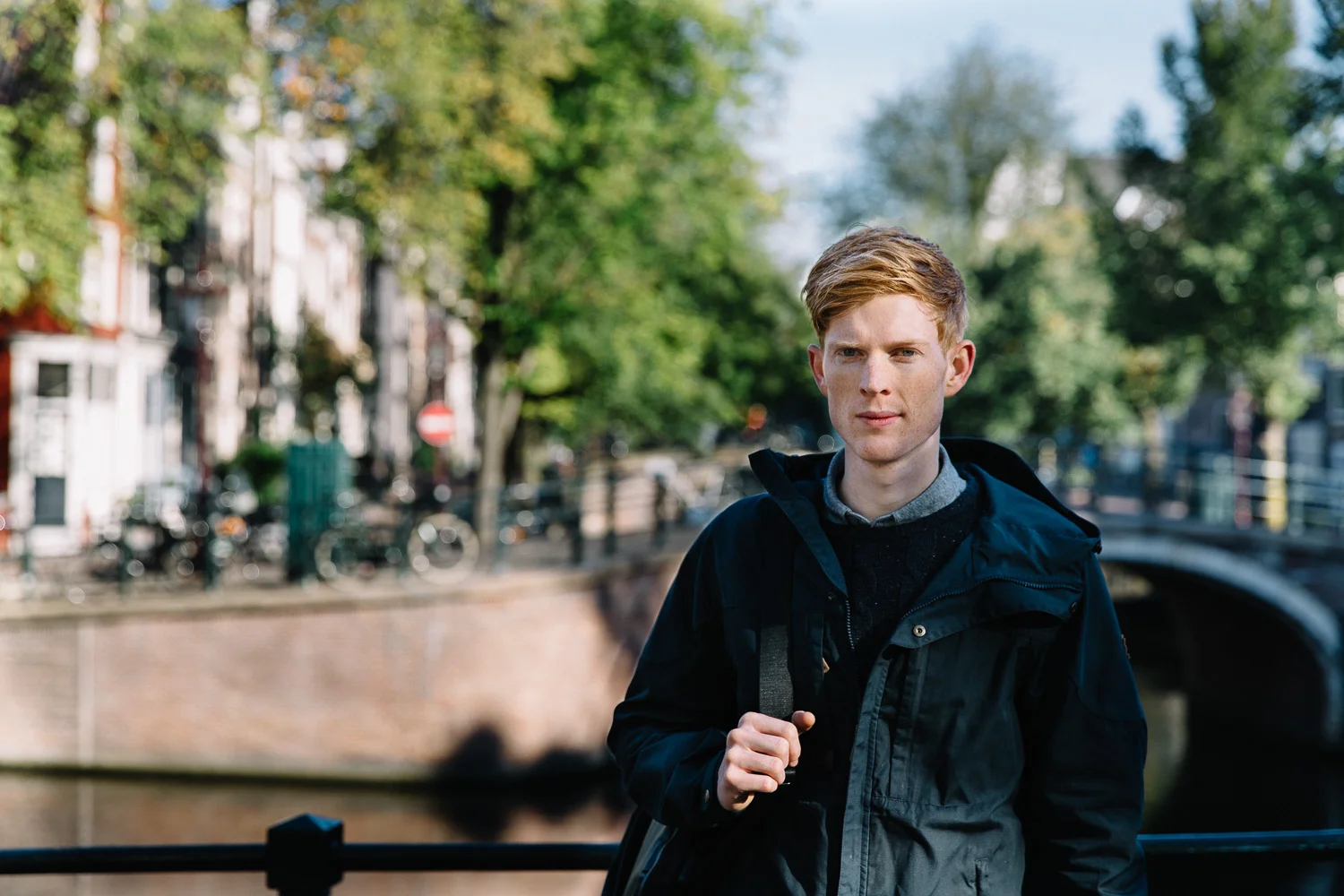 An autumn morning walk with Sander | portrait — On a hazy morning