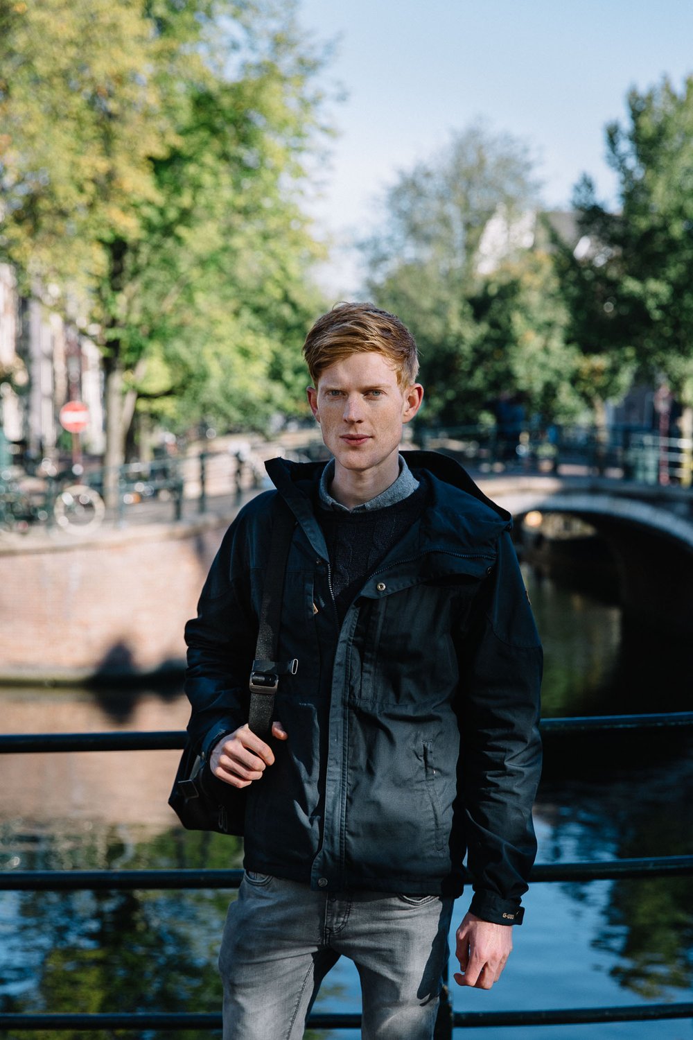 An autumn morning walk with Sander | portrait — On a hazy morning