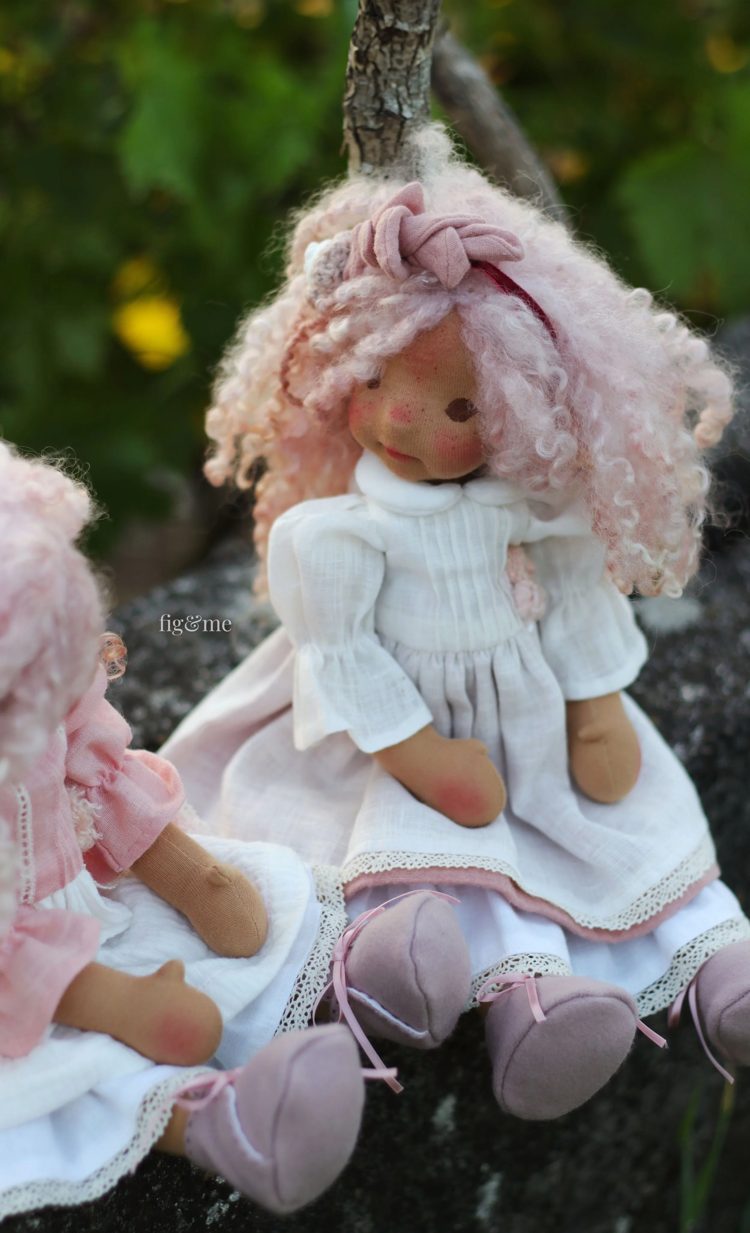 Natural Fiber Art Dolls Magnolia and Sojourn — fig & me