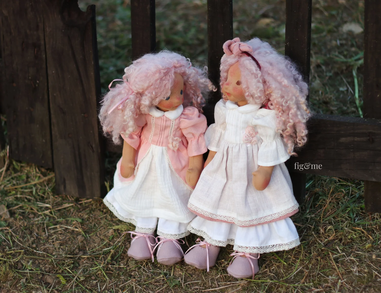 Natural Fiber Art Dolls Magnolia and Sojourn — fig & me