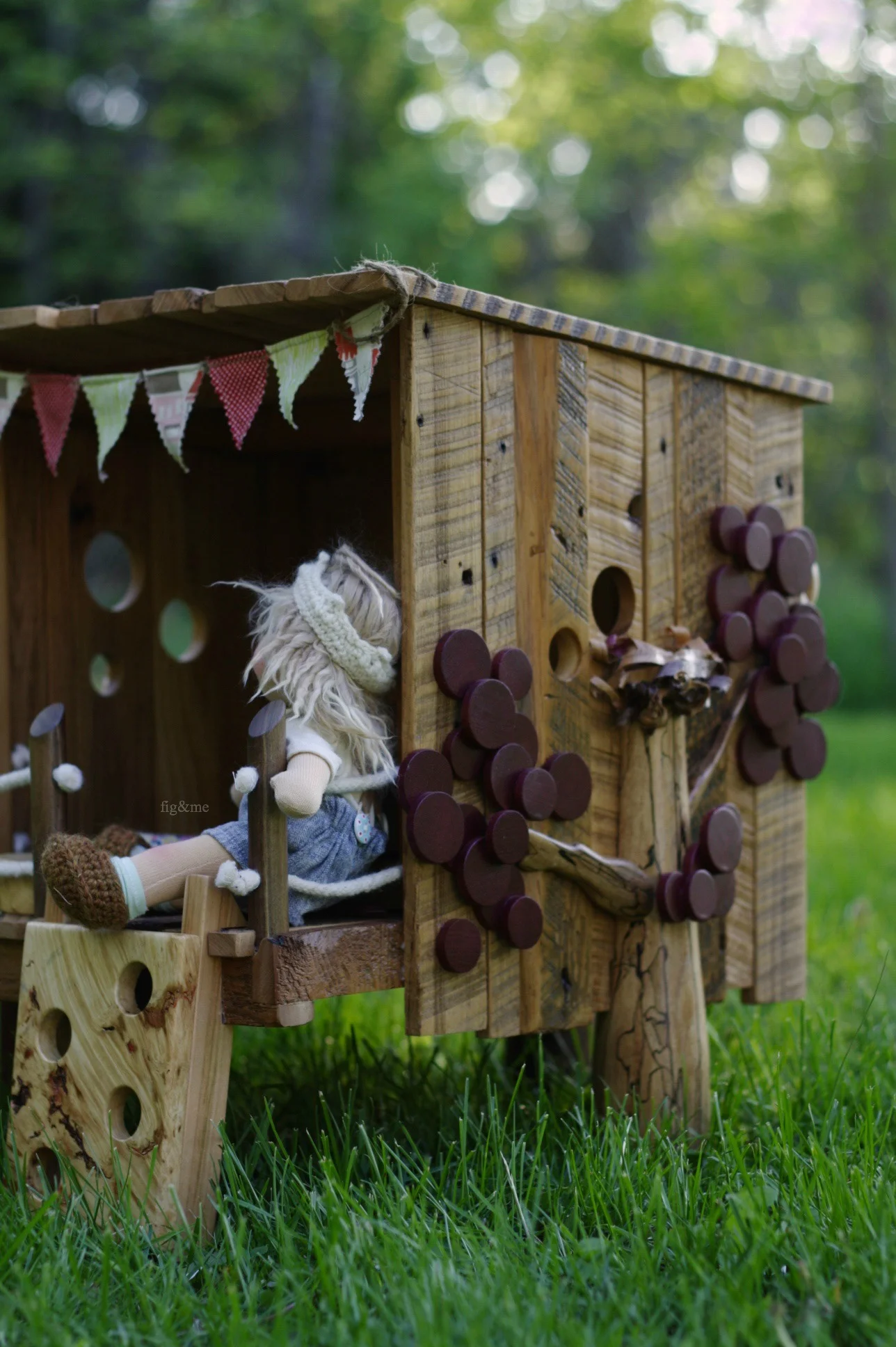 Thea and her treehouse, a natural handmade toy set. — fig & me